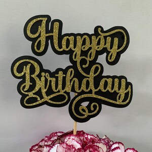 Happy Birthday Cake Topper Custom Cake Topper - Etsy