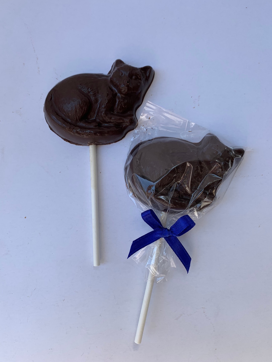 10 Chocolate Cat Pops Chocolate Cat Suckers Chocolate Cat Lollipop - Etsy
