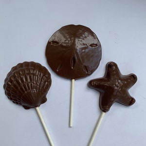 12 Chocolate Sea Shell Mix Chocolate Suckers Chocolate Clam Shell Candy ...