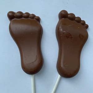 10 Chocolate Foot Pops Chocolate Suckers Chocolate Foot Candy - Etsy