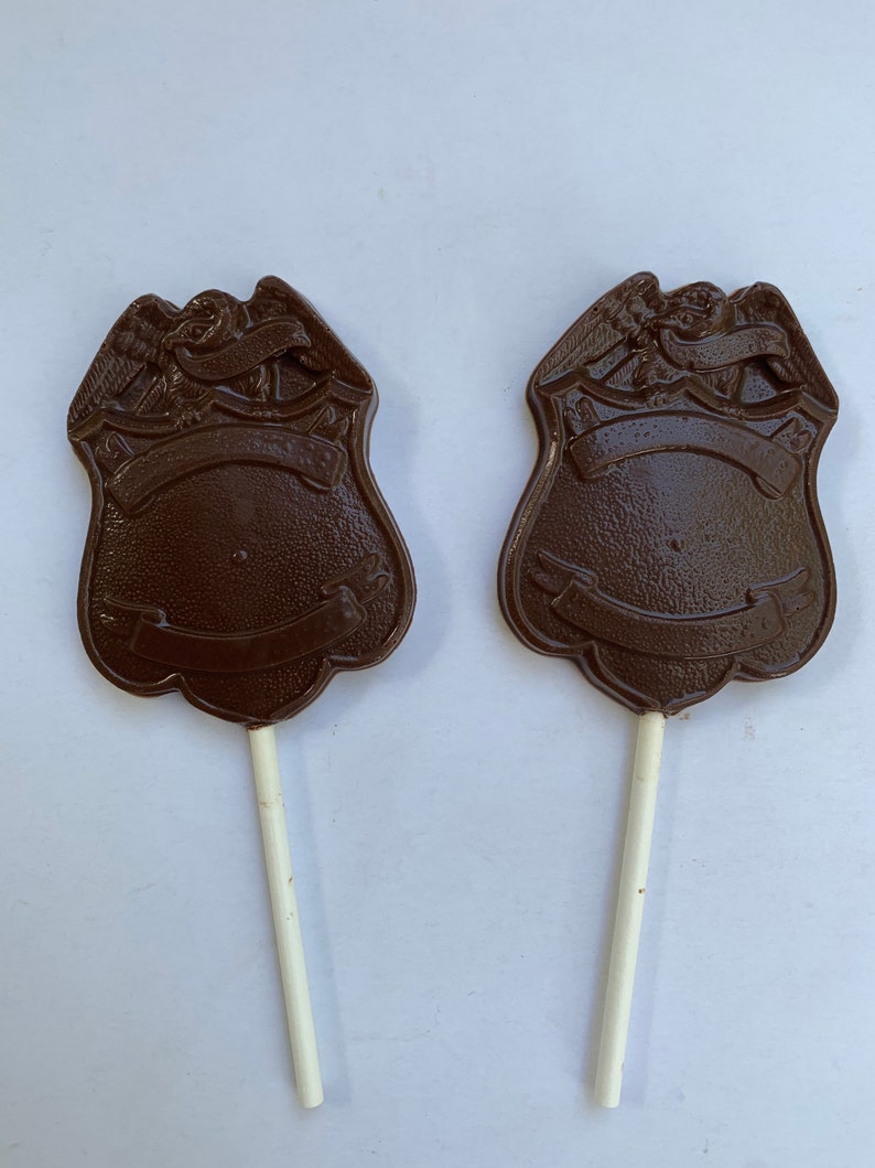 30 Chocolate Police Badge Pops Chocolate Police Badge Suckers Chocolate ...