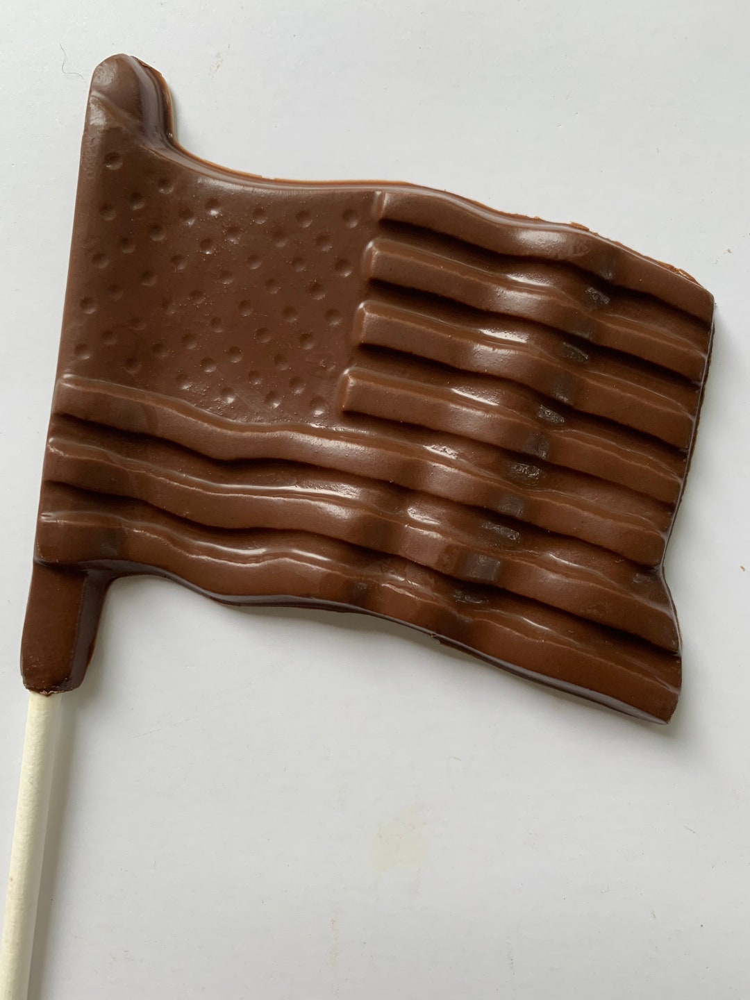 10 Chocolate American Flag Pops Chocolate American Flag Suckers ...