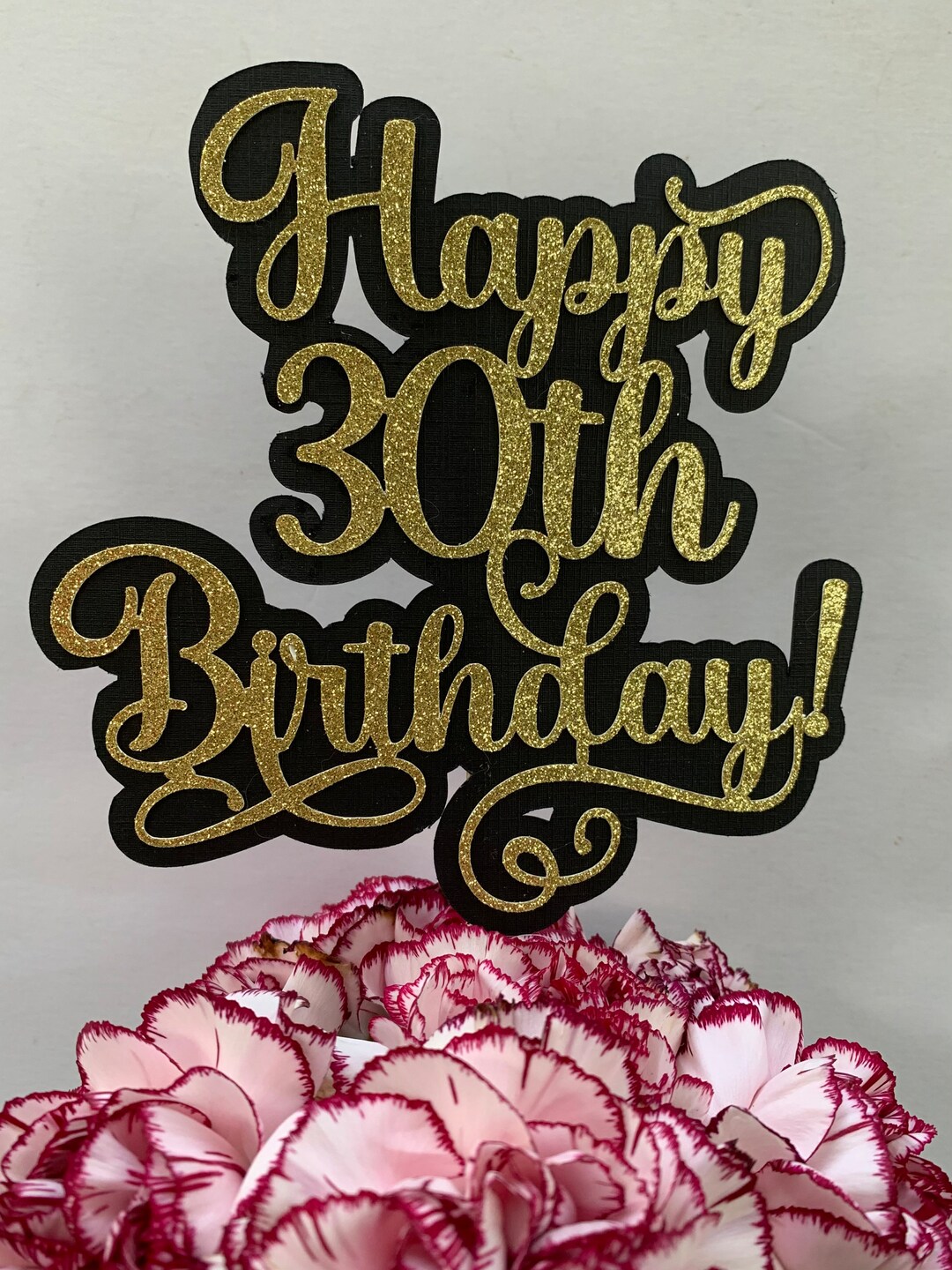 Happy 30th Birthday Cake Topper Custom Cake Topper - Etsy