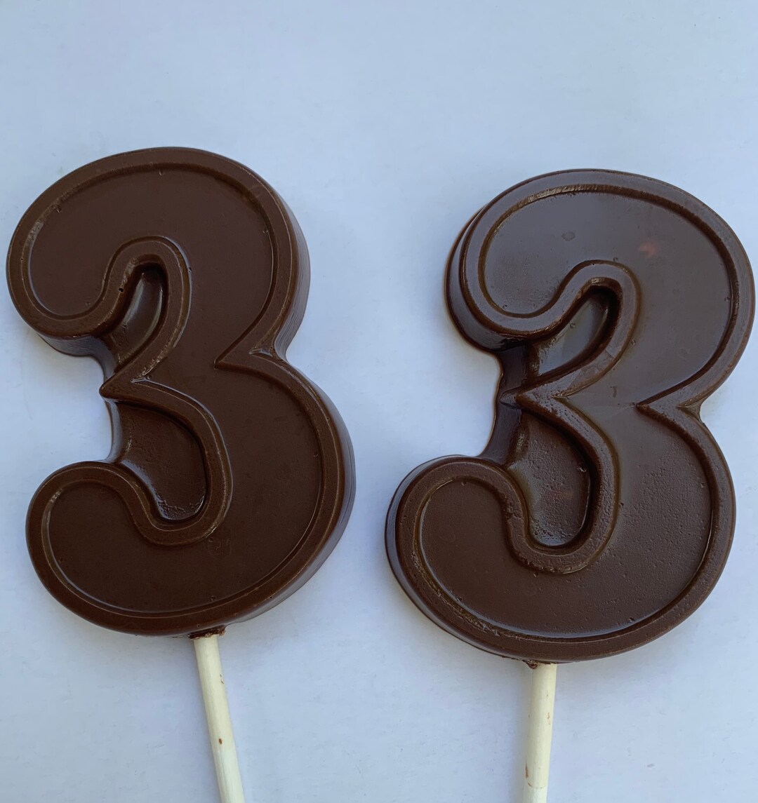 10 3rd Birthday Chocolate Pops Chocolate 3rd Suckers Chocolate 3rd ...