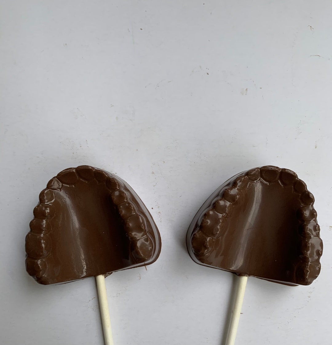 10 Chocolate Teeth Pops Chocolate Suckers Chocolate Teeth Candy Teeth ...