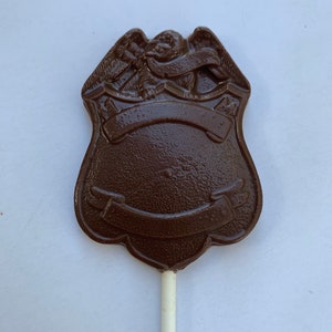 10 Chocolate Police Badge Pops Chocolate Police Badge Suckers Chocolate ...