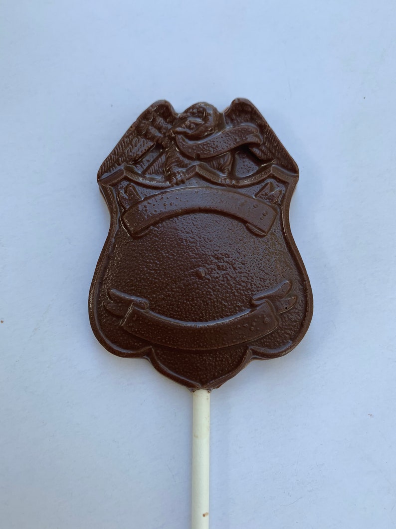30 Chocolate Police Badge Pops Chocolate Police Badge Suckers - Etsy