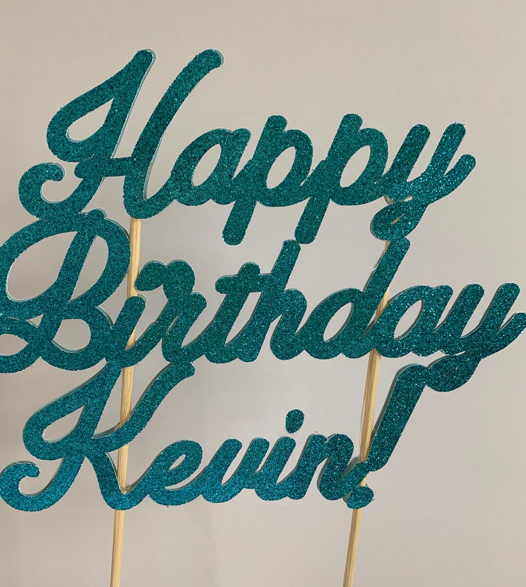 Custom Happy Birthday Cake Topper Happy Birthday Kevin Cake Topper ...