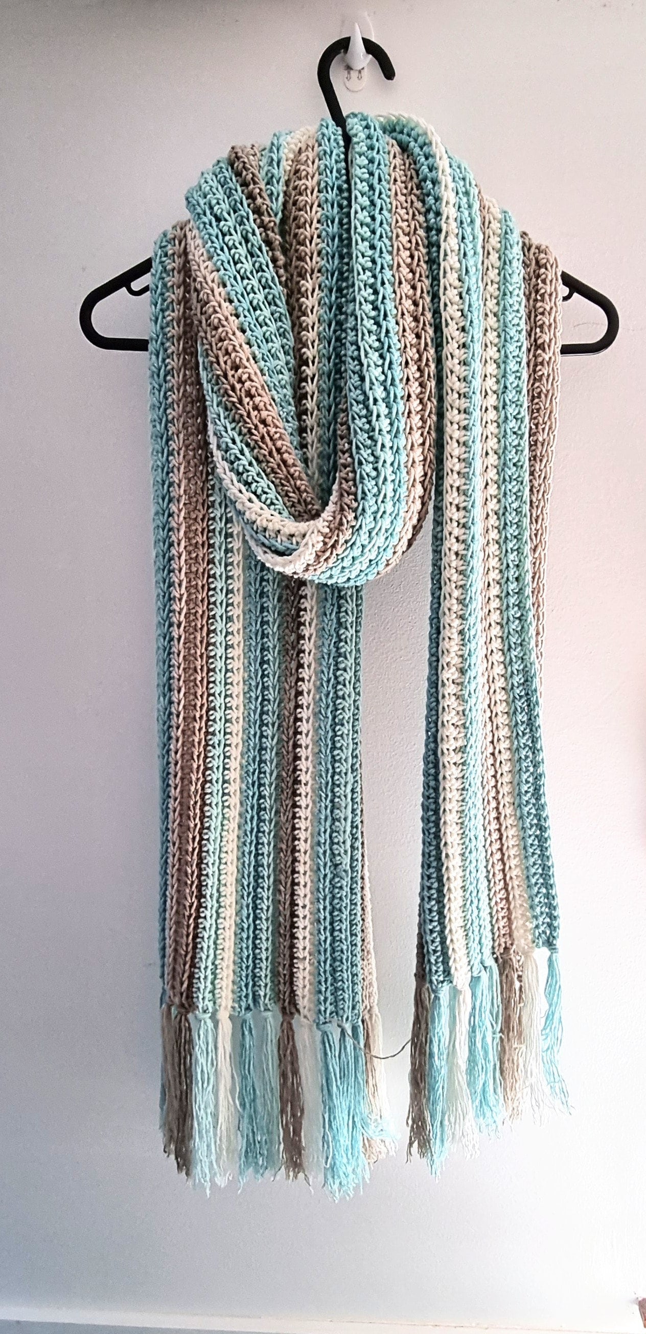 Crochet Scarf PATTERN Chunky Crochet Scarf Easy Knit-look | Etsy