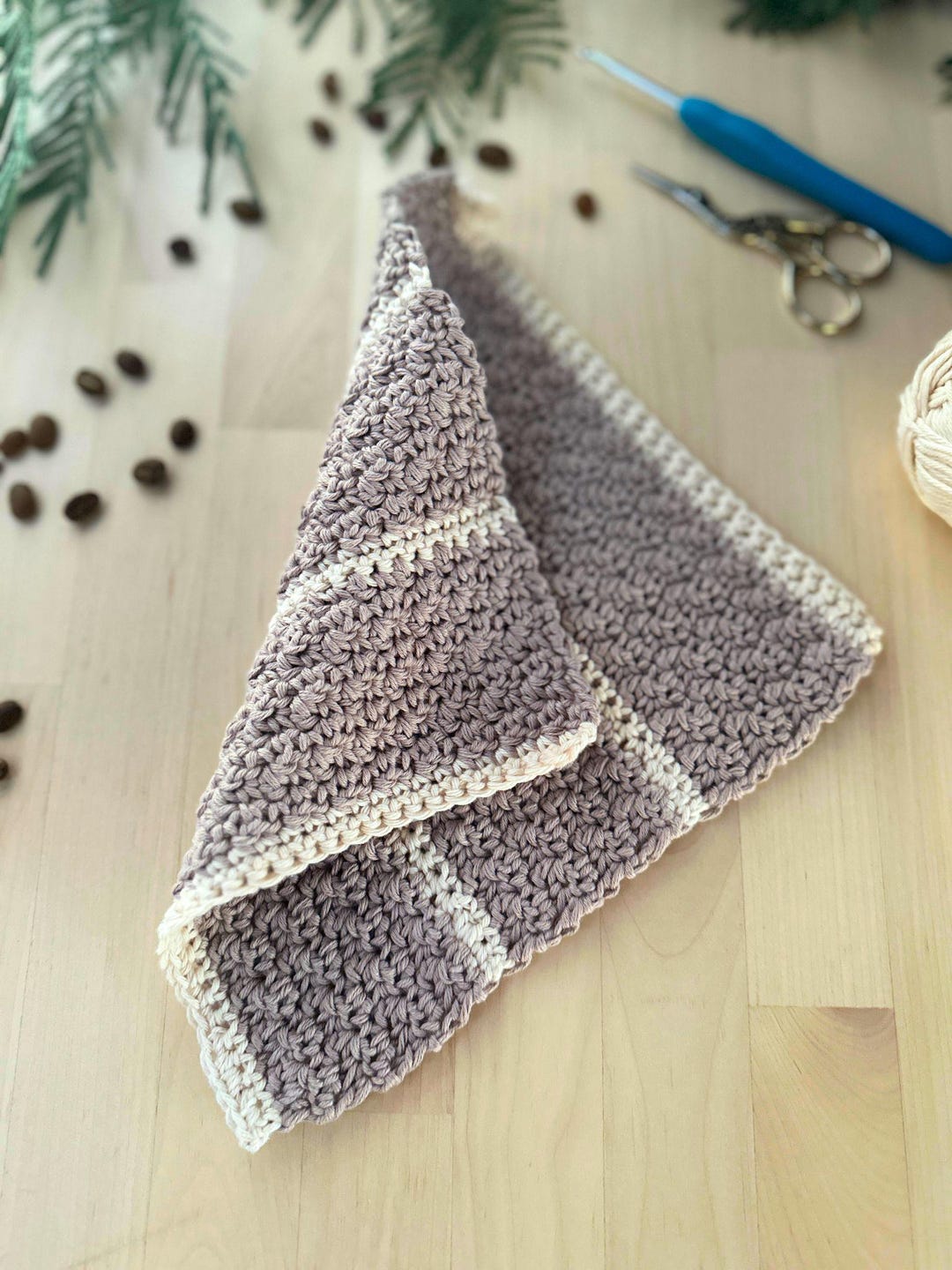 CROCHET PATTERN, Pretty Textured Washcloth, Kitchen Cleaning Cloth ...