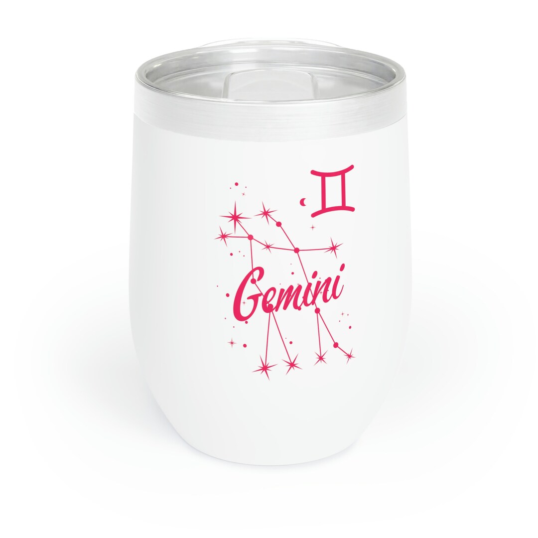 Gemini Zodiac Sign and Symbol Chill Wine Tumbler - Etsy