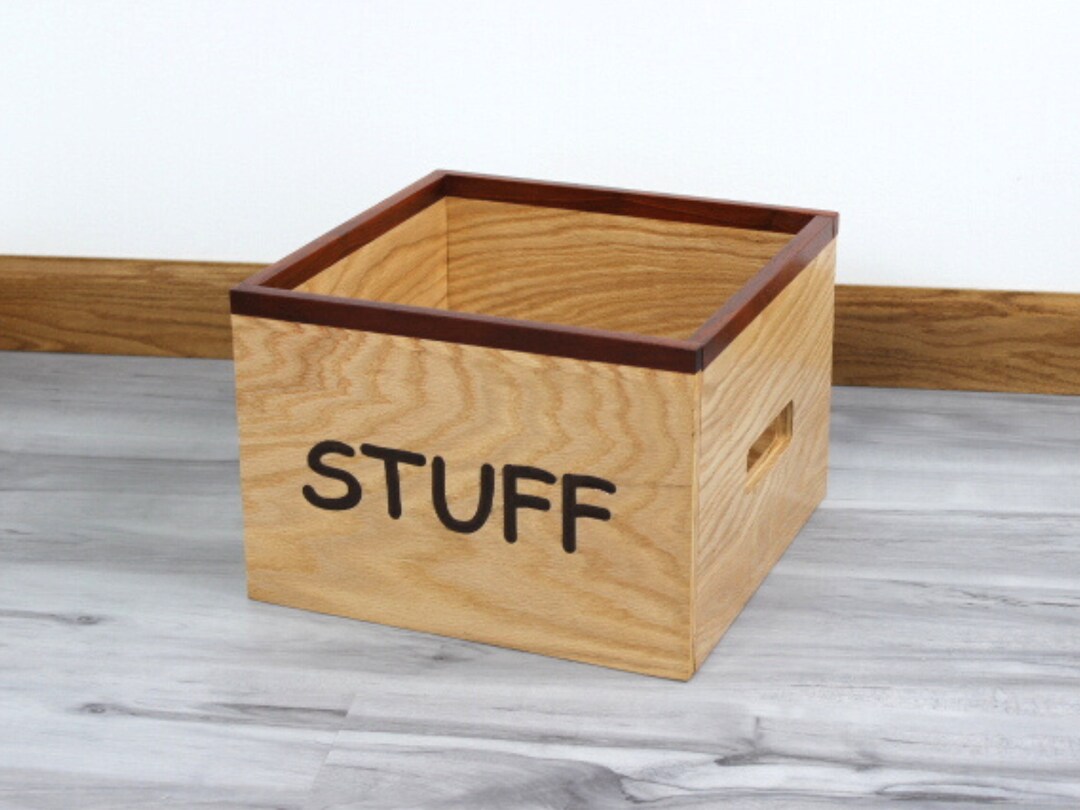 Custom Wooden Storage Box Home Office Decor Laundry Storage Solution ...