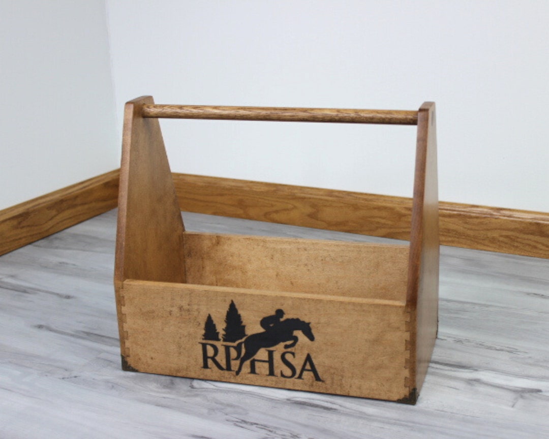 Personalized Wood Grooming Tote | Custom Brush Box | Horse Show Tote ...