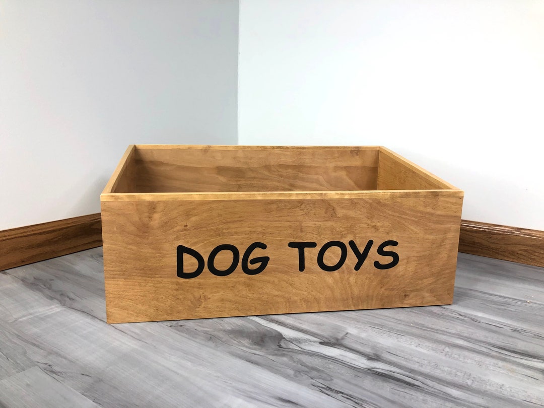 Custom Wooden Dog Toy Box Large Pet Accessory & Toy - Etsy