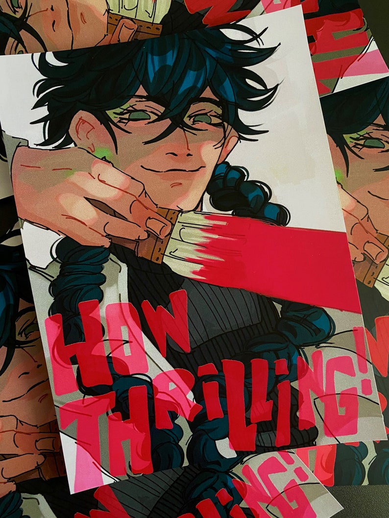 How Thrilling Anime Inspired Art Print Blue Sky Artist - Etsy