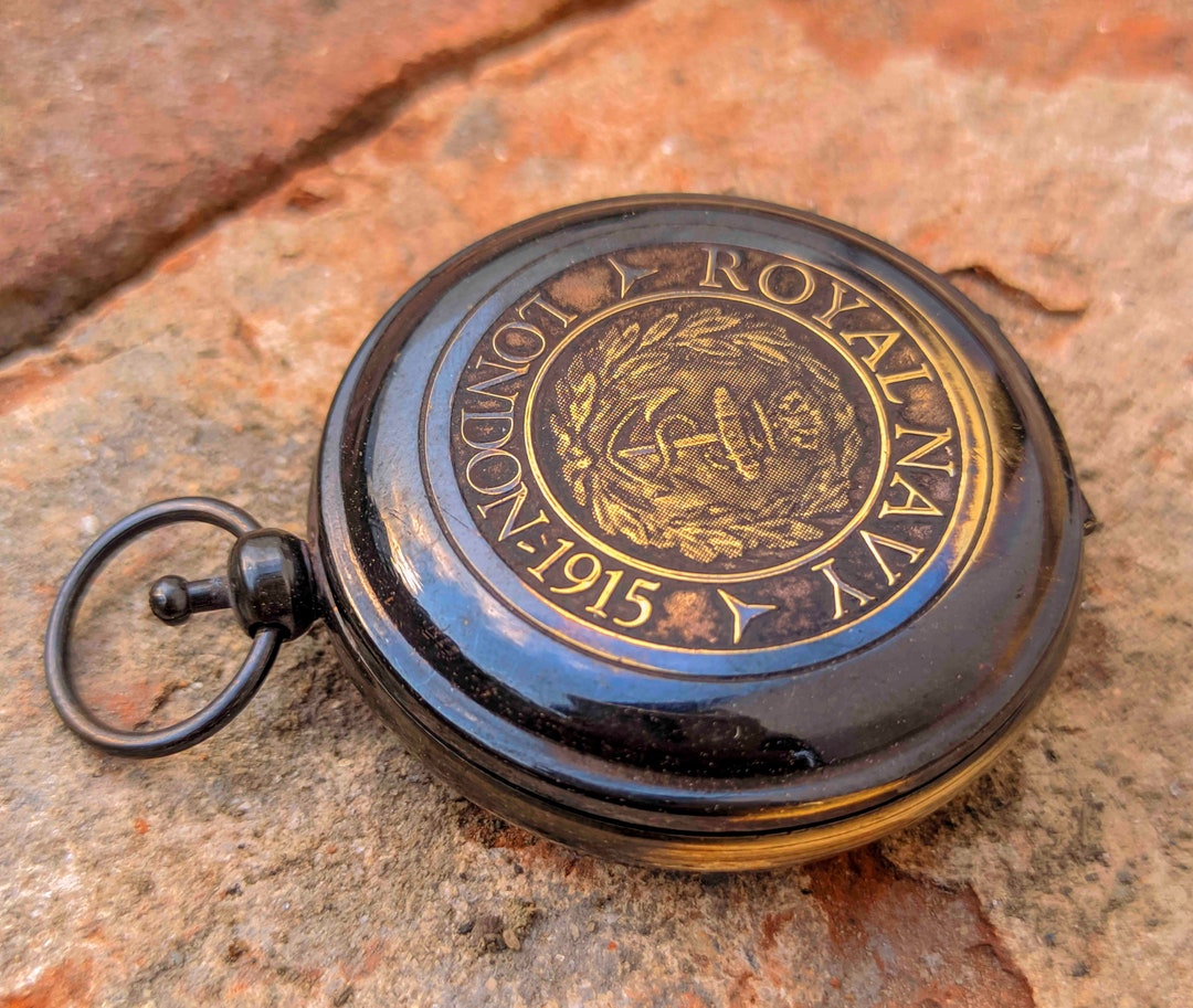 Personalized Brass Push Button Compass Pocket Compass Push - Etsy