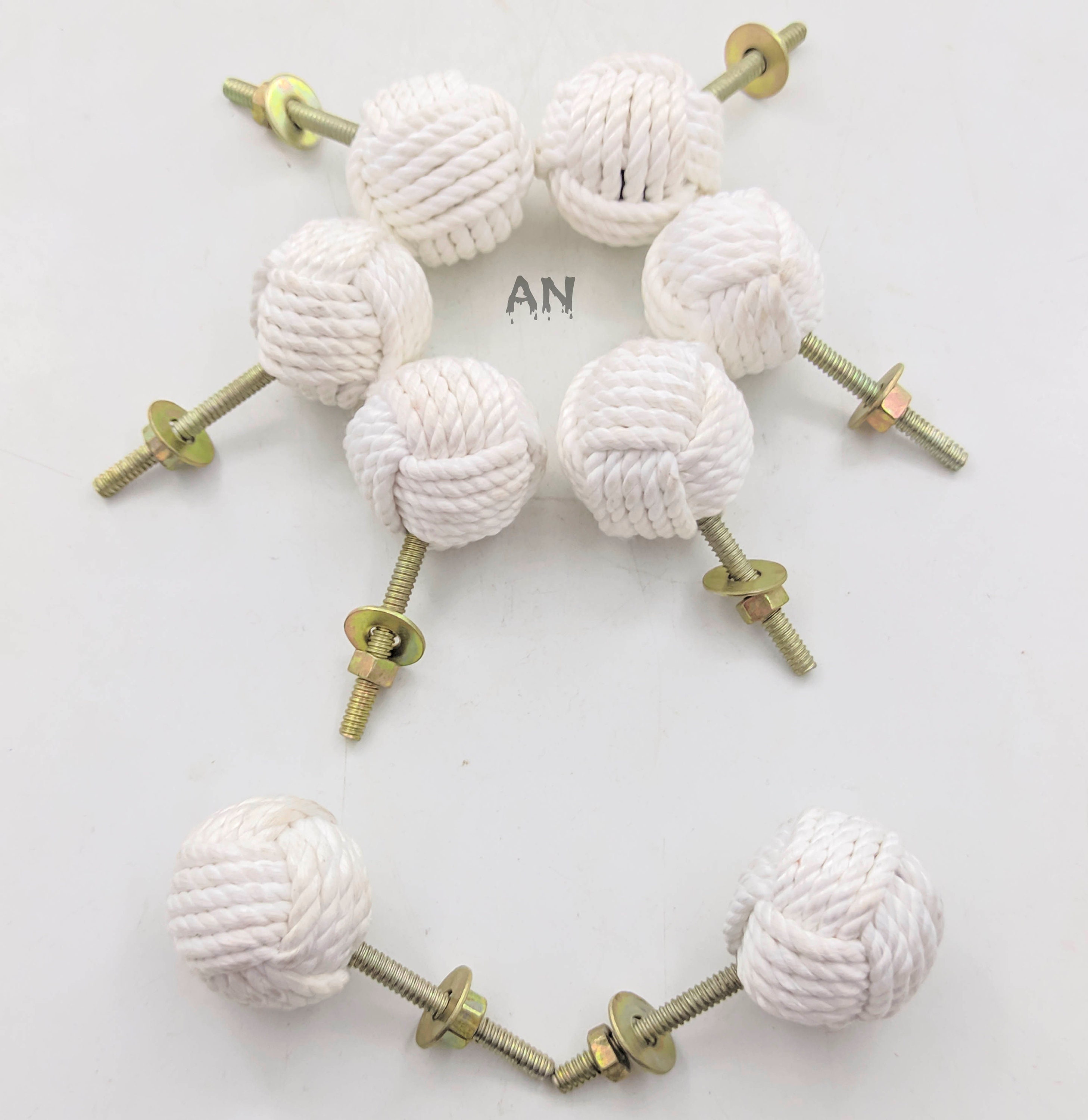 Jute Rope Door Knobs Rope Knot Drawer Pulls and Knobs Pull and Push ...