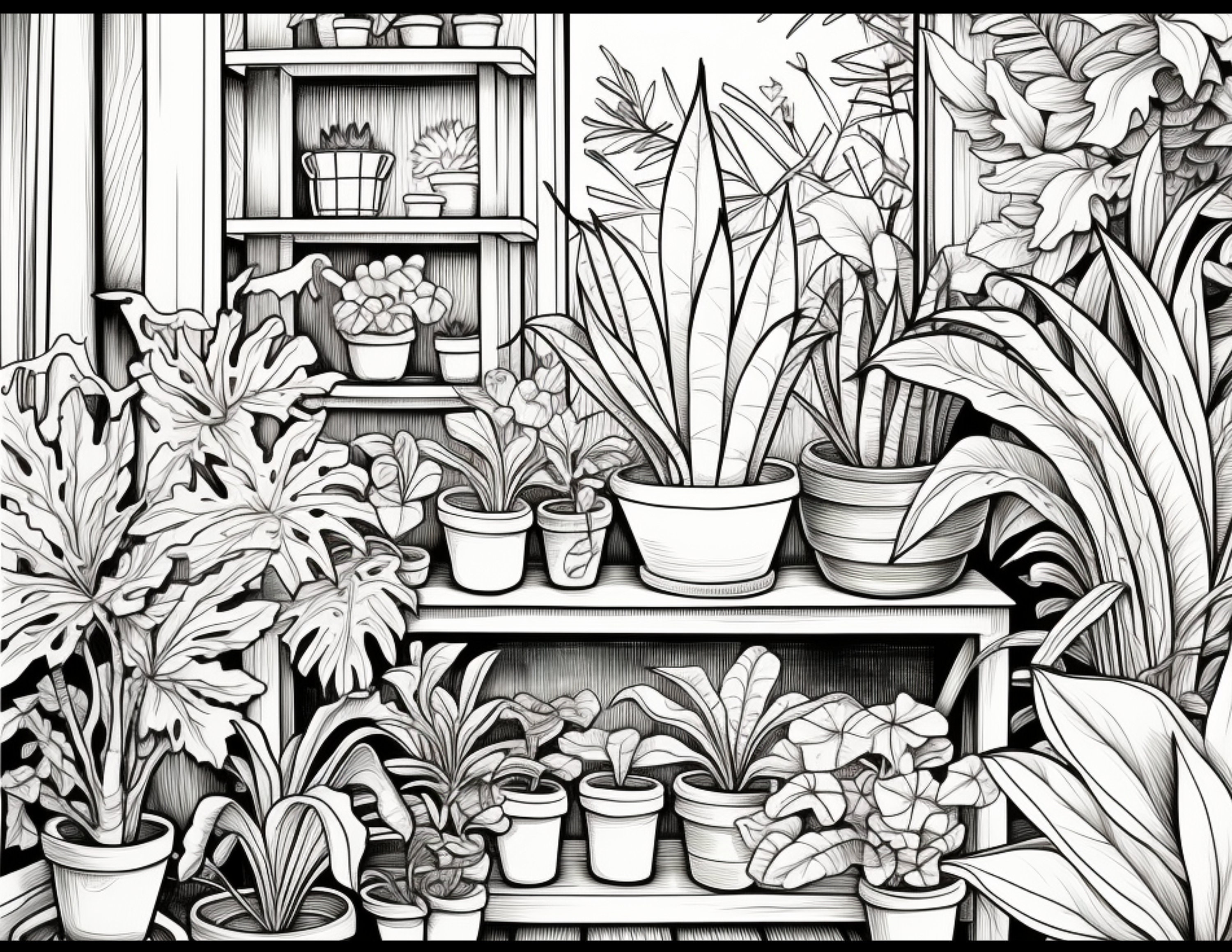 House Plants , Gardens Plant Coloring Pages 20 Printable Pages , Adult ...