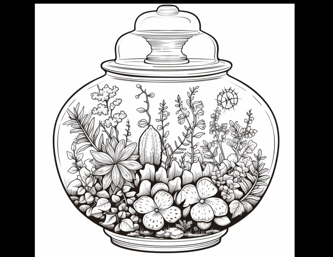 House Plants , Gardens Plant Coloring Pages 20 Printable Pages , Adult ...