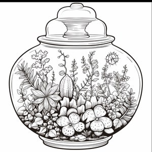 House Plants , Gardens Plant Coloring Pages 20 Printable Pages , Adult ...