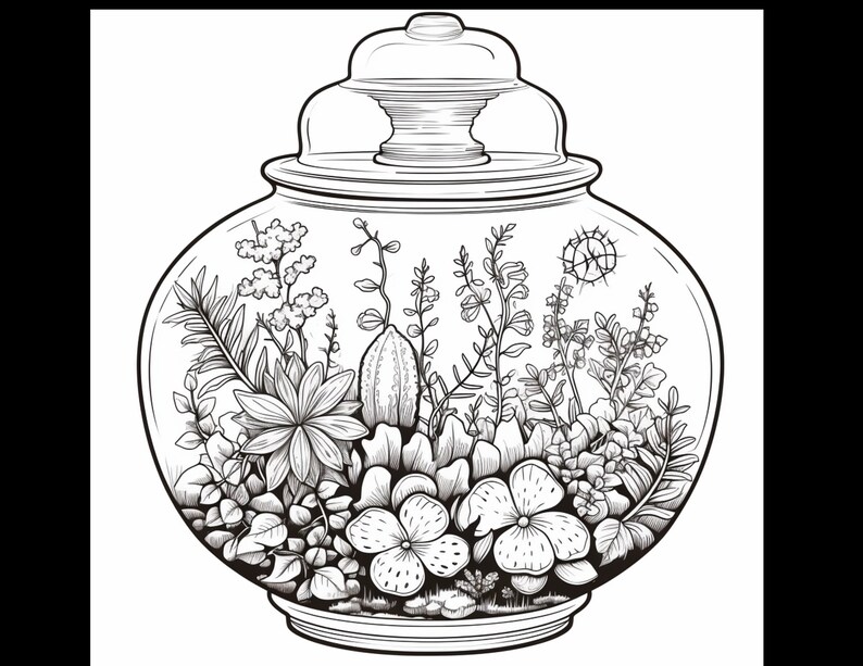 House Plants , Gardens Plant Coloring Pages 20 Printable Pages , Adult ...