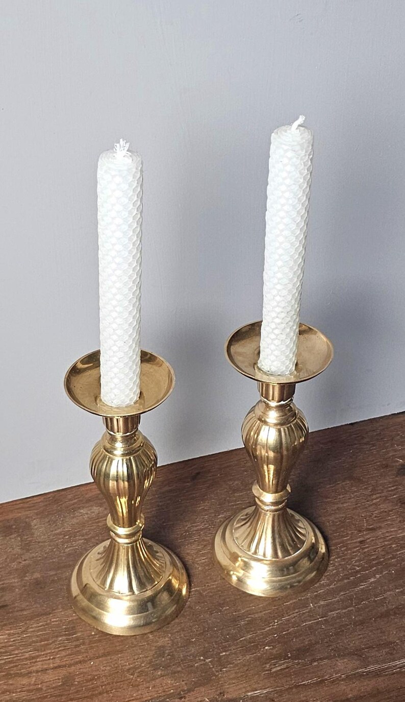 1950s - A Pair of PALLADIAN Style Brass Candlesticks - Etsy