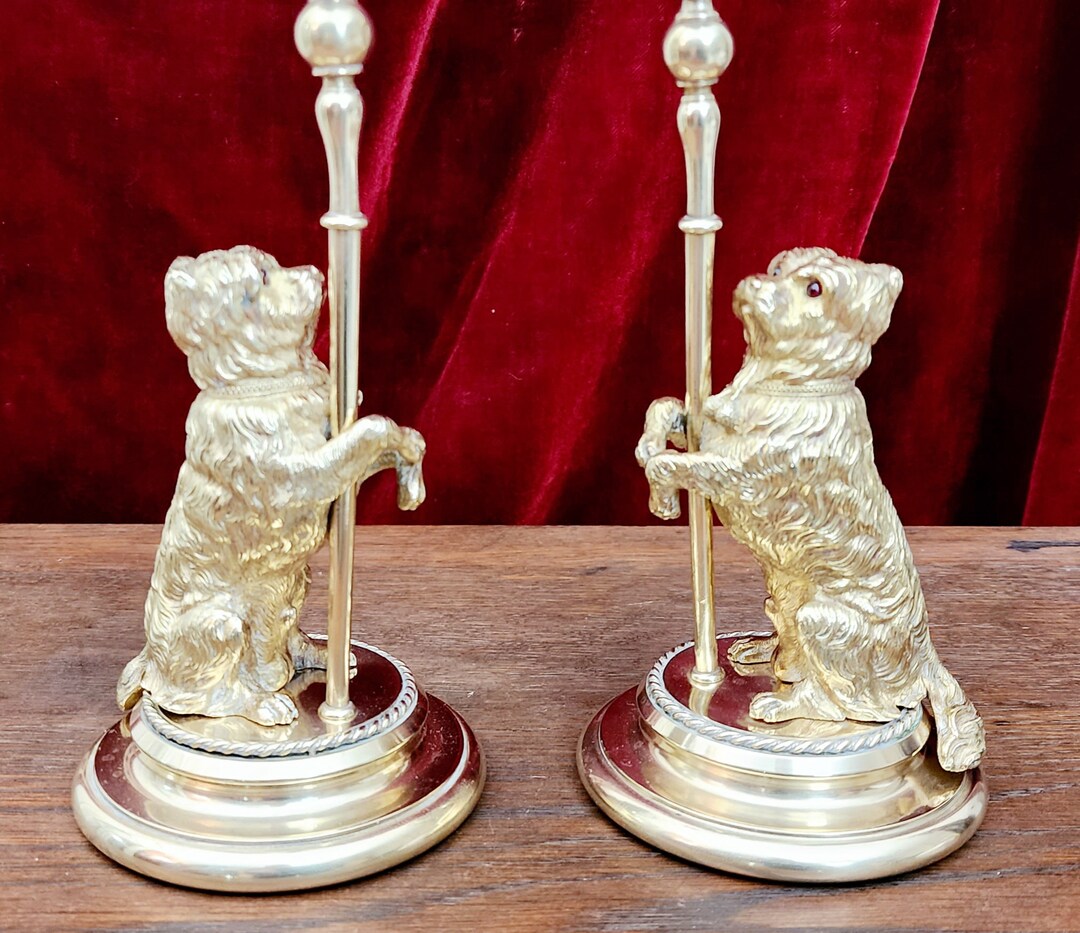 1880s RARE High-quality VICTORIAN Pair of Playful Dogs ORMULU - Etsy