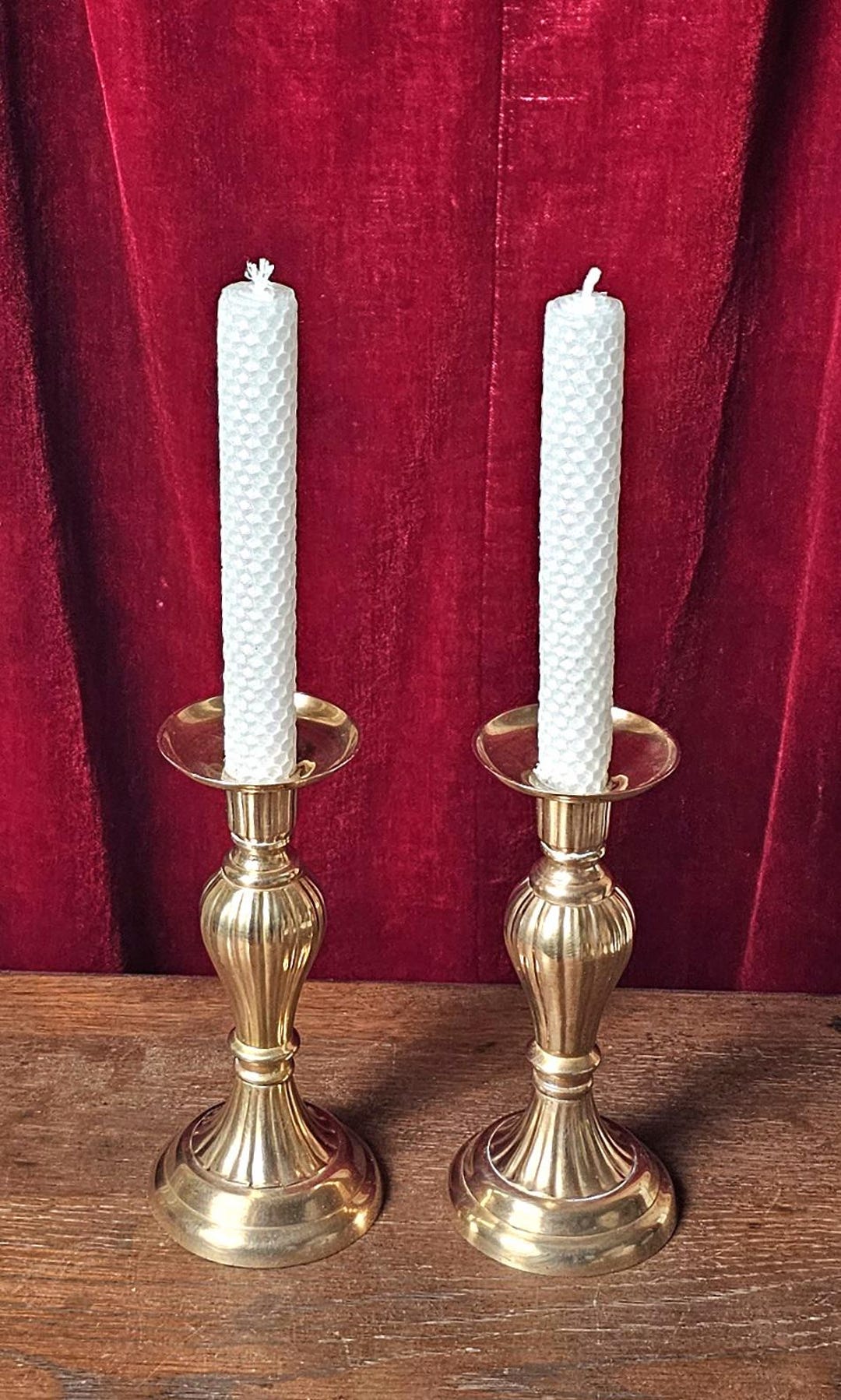 1950s - A Pair of PALLADIAN Style Brass Candlesticks - Etsy