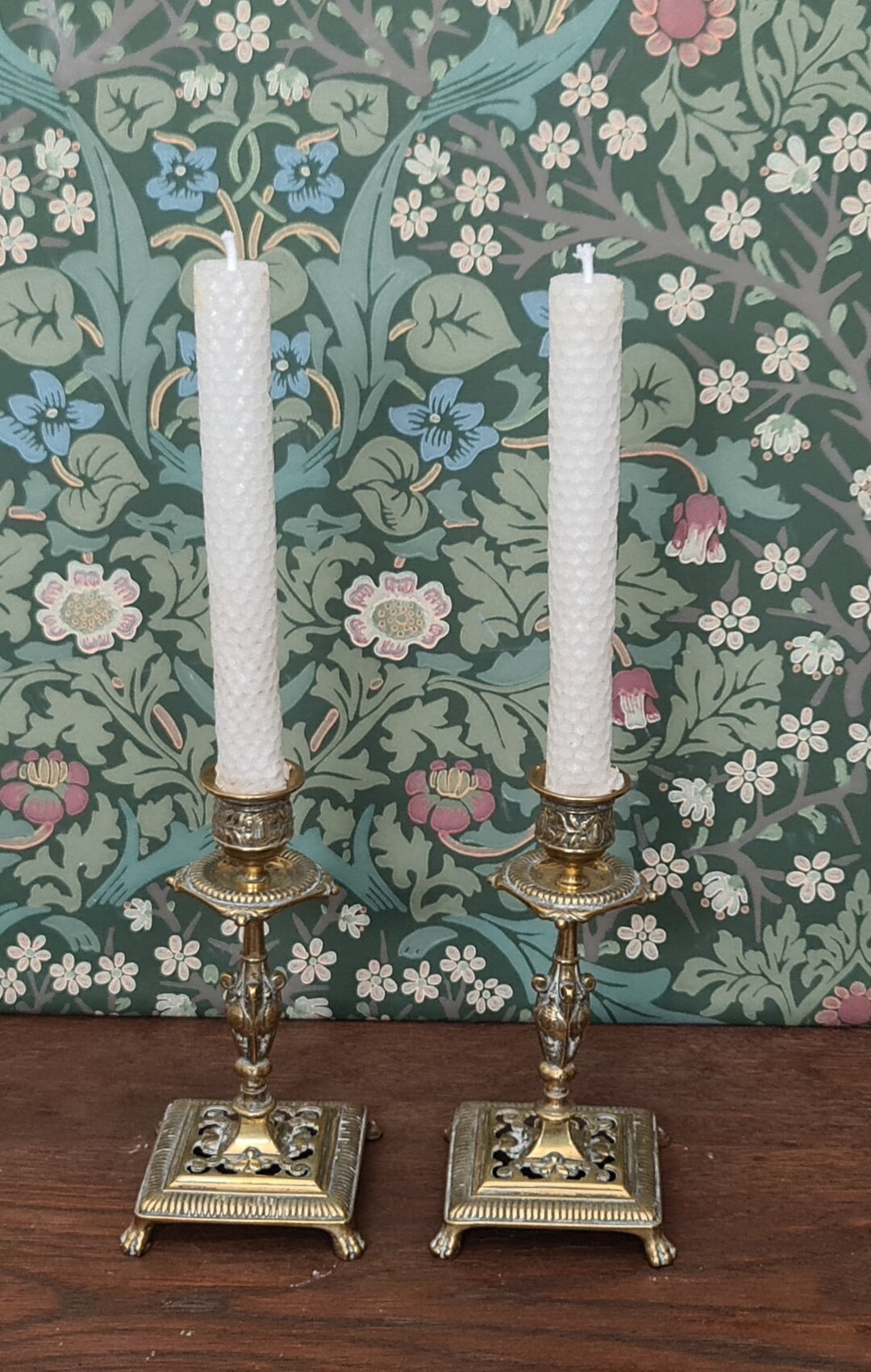 1890s Pair of ELEGANT VICTORIAN Solid Brass Candlesticks - Etsy