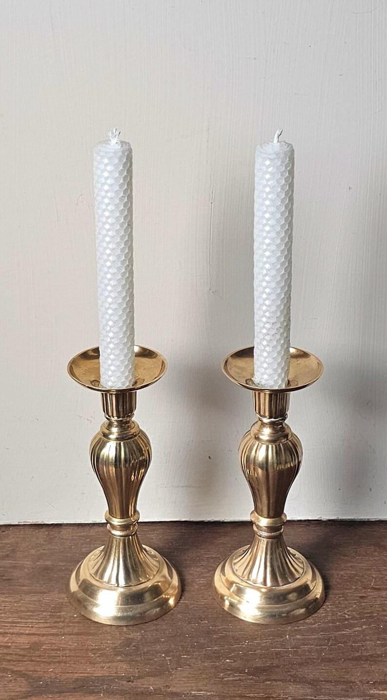 1950s - A Pair of PALLADIAN Style Brass Candlesticks - Etsy