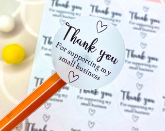 Thank You for Your Support Stickers | Etsy UK