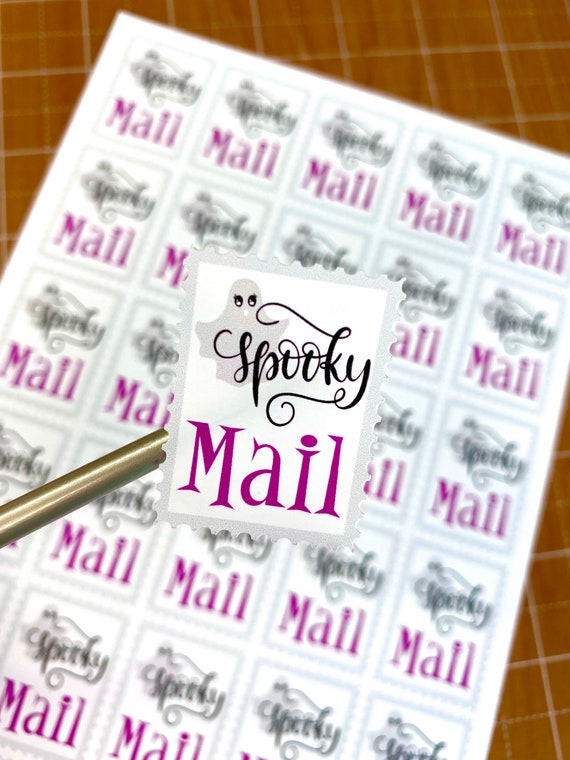 Papercraft Paper, Party & Kids Small Shop Sticker Spooky Mail Sticker ...