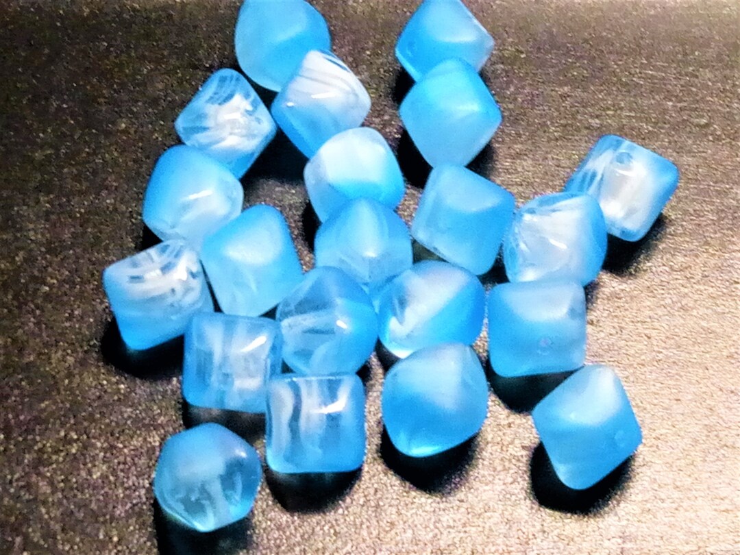 10 Bohemian NEON Glass Beads Bicone 7 X 9 Mm ABSOLUTE RARITY Lantern ...