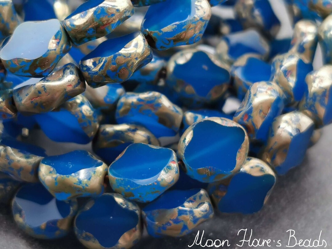 10 Ovals With Rhombus 9 X 8 Mm Table Cut Caribbean Blue Opal With ...