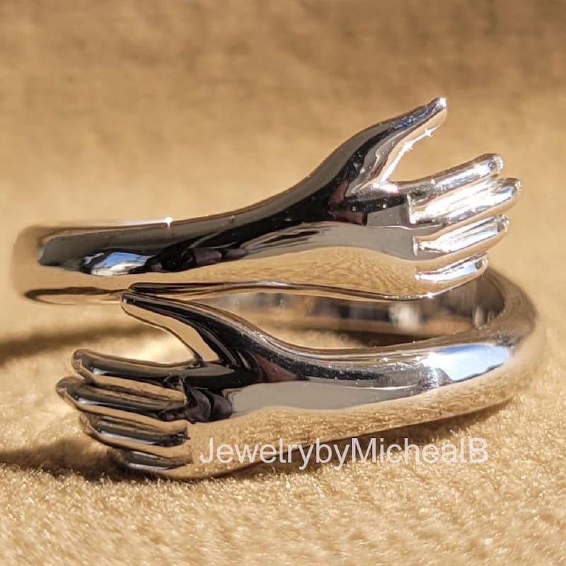 Platinum Hug Ring - Etsy