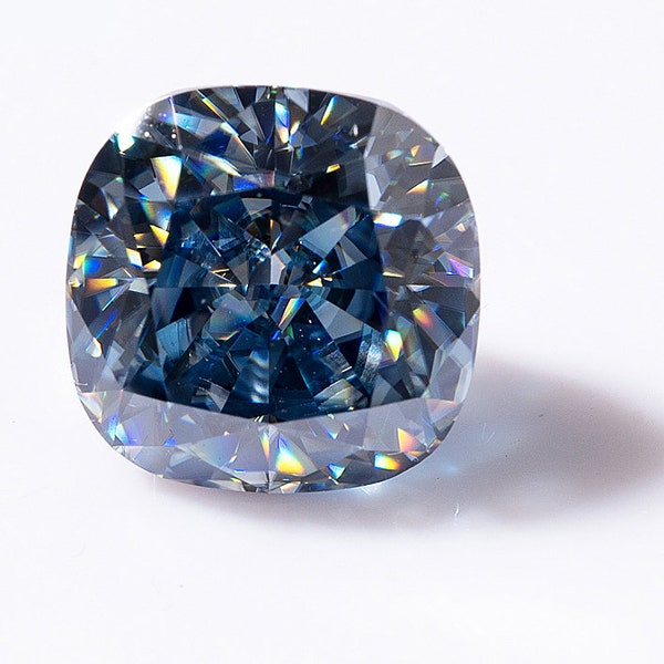 Lab Created Blue Diamond - Etsy