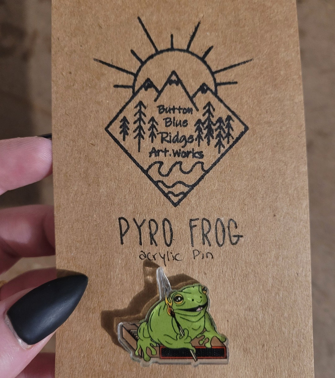 Acrylic Pin Frog Pin Pyro Frog Pin Pyro Pin Funny Frog - Etsy