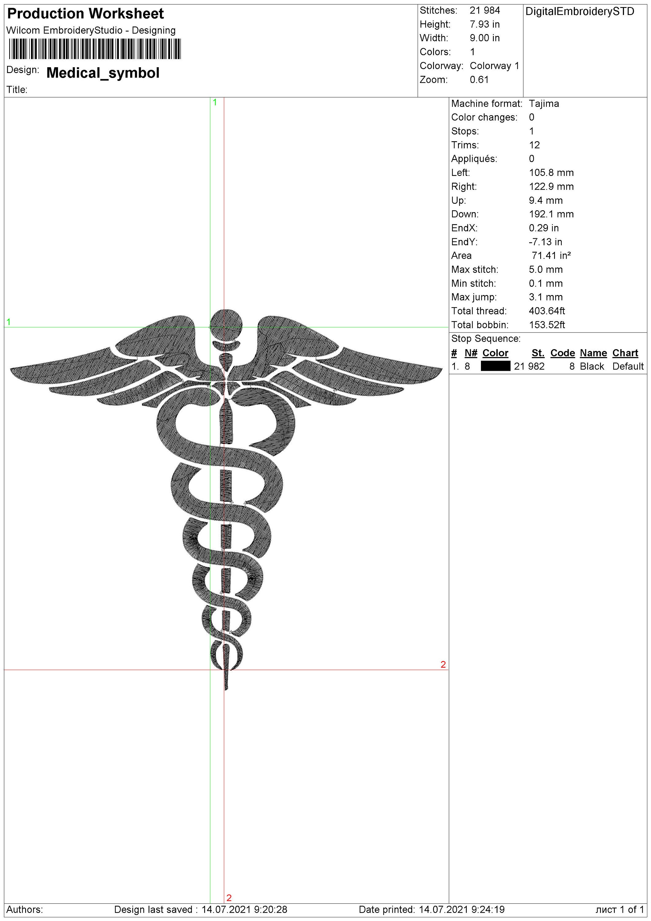 Medical symbol. Files with design for machine embroidery. | Etsy