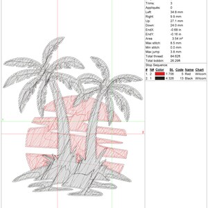 Palm Trees - Embroidery Designs . Files With Design for Machine ...