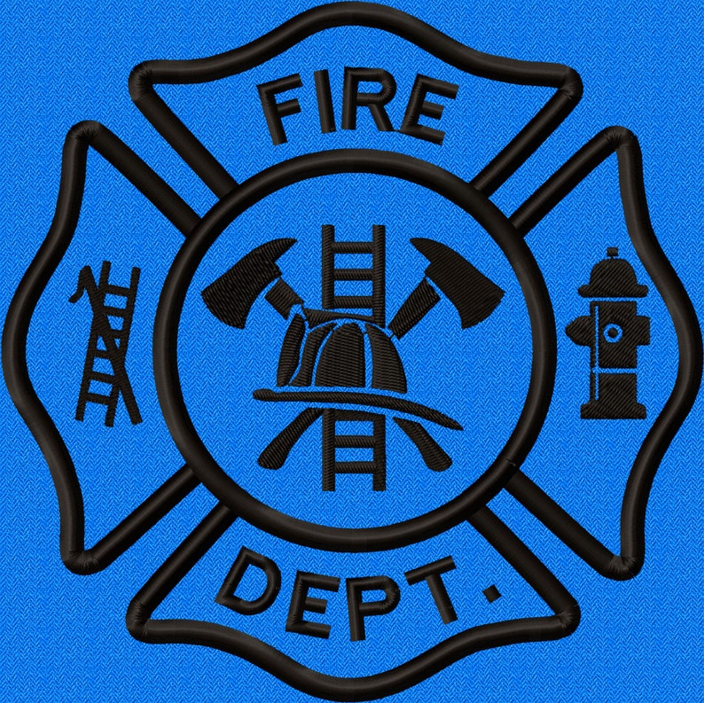 Fire Dept. Embroidery Design: Maltese Cross, 9 Sizes (digital Product ...