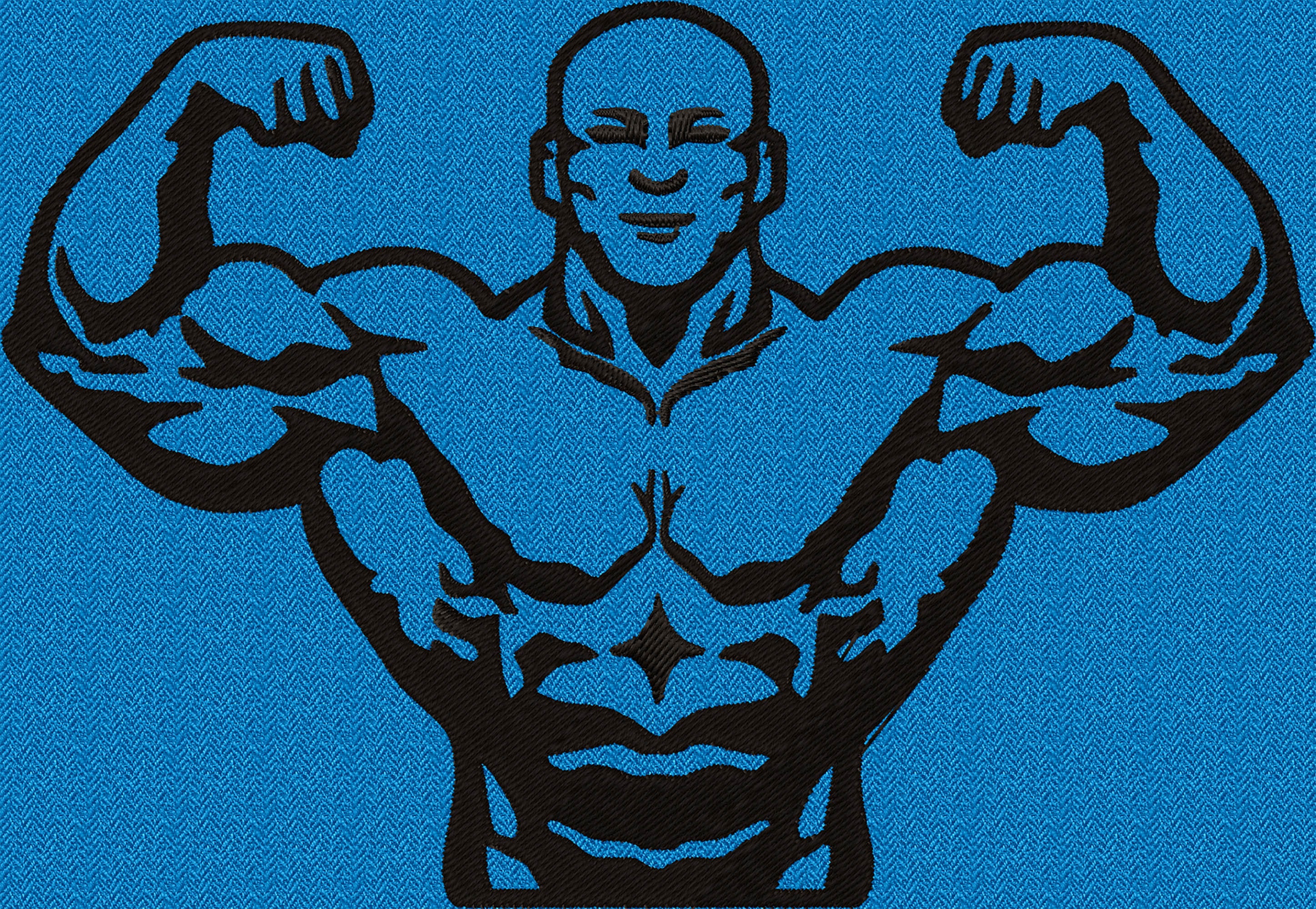 Bodybuilder Embroidery Designs. Files With Design for Machine - Etsy