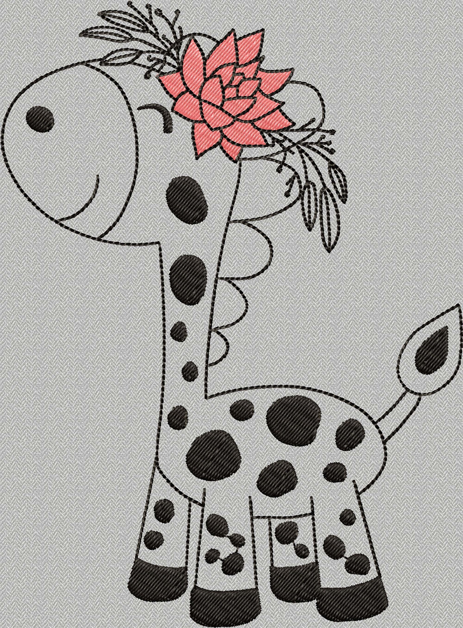 Cute Giraffe Machine Embroidery Design. Format Pes Vp3 Jef - Etsy