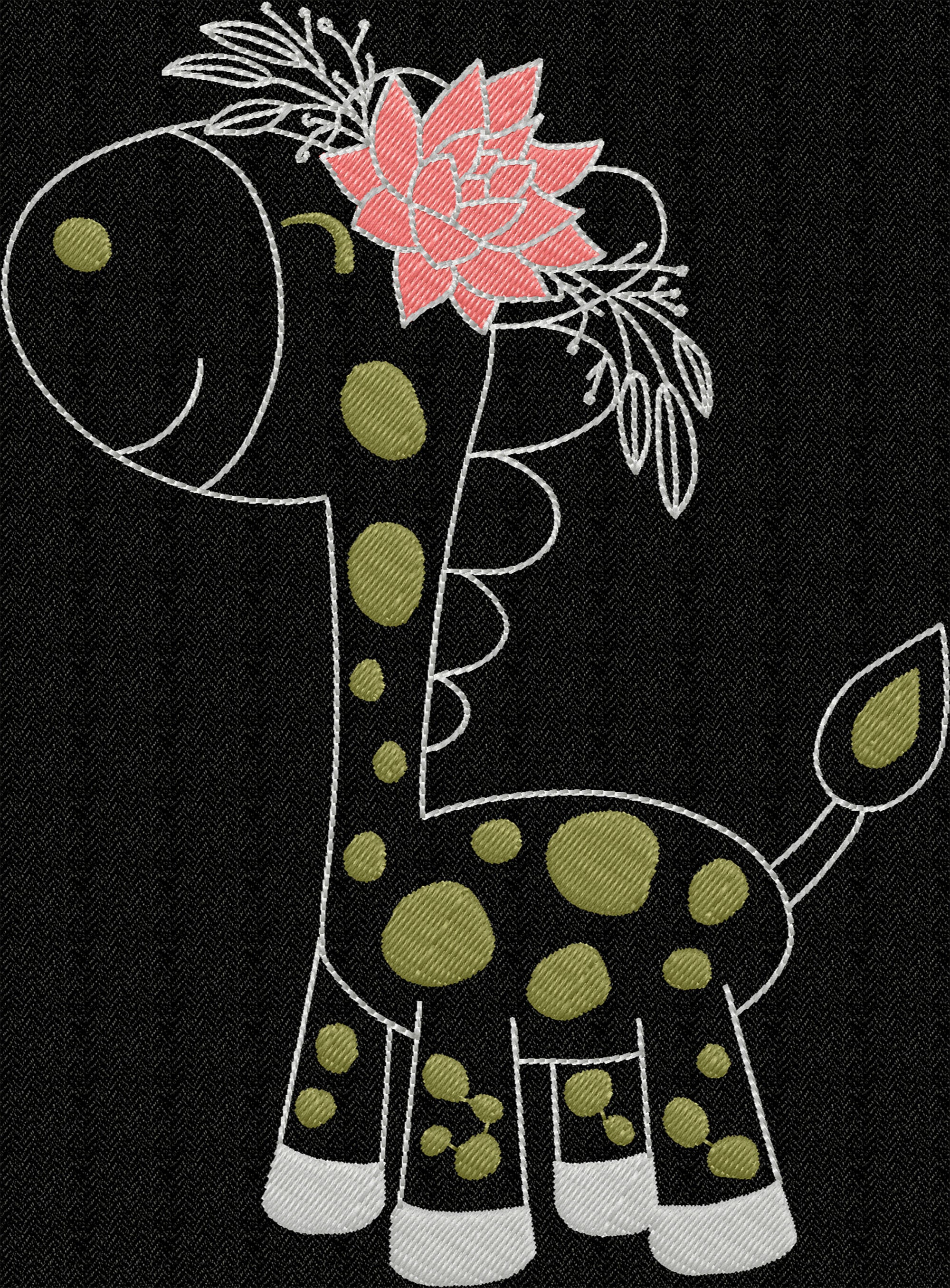 Cute Giraffe Machine Embroidery Design. Format Pes Vp3 Jef - Etsy