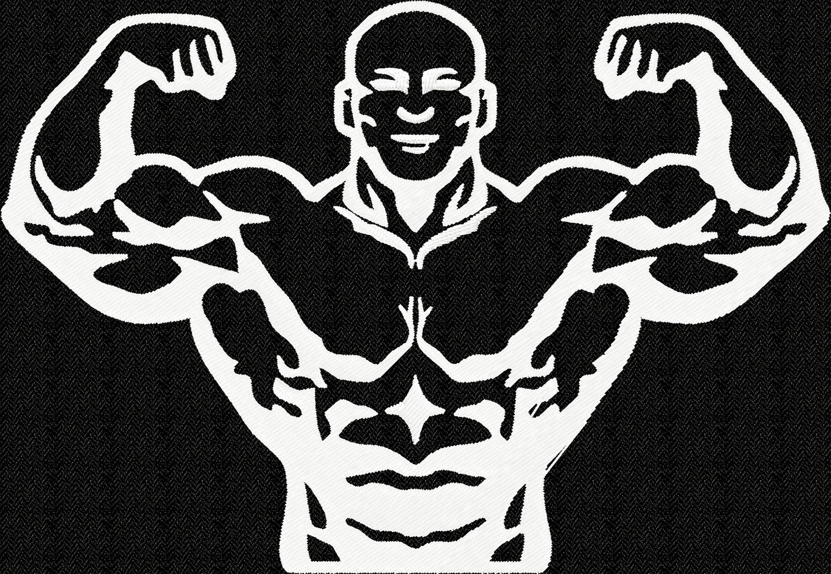 Bodybuilder Embroidery Designs. Files With Design for Machine - Etsy