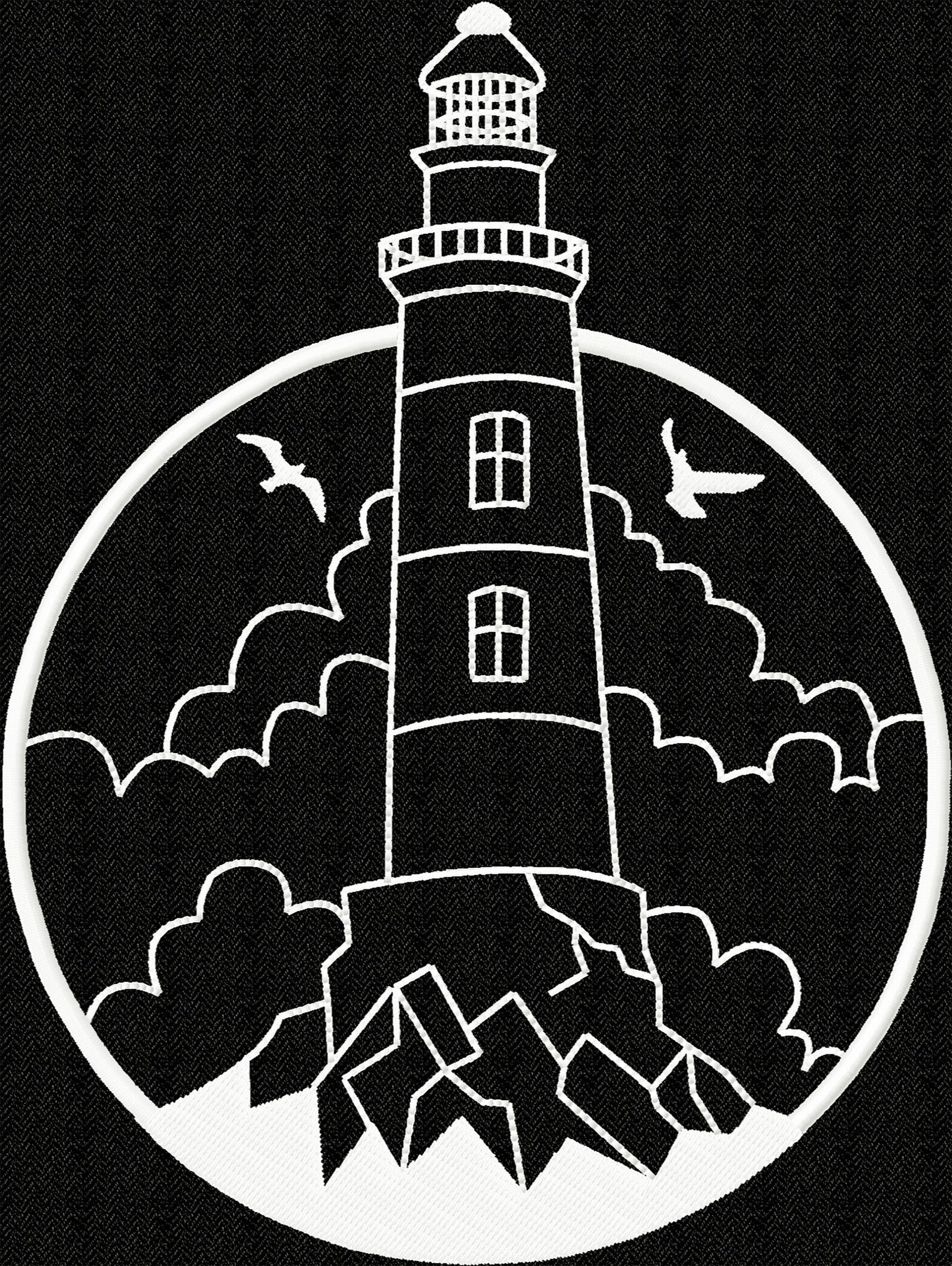 Lighthouse Embroidery Design. Files With Design for Machine - Etsy