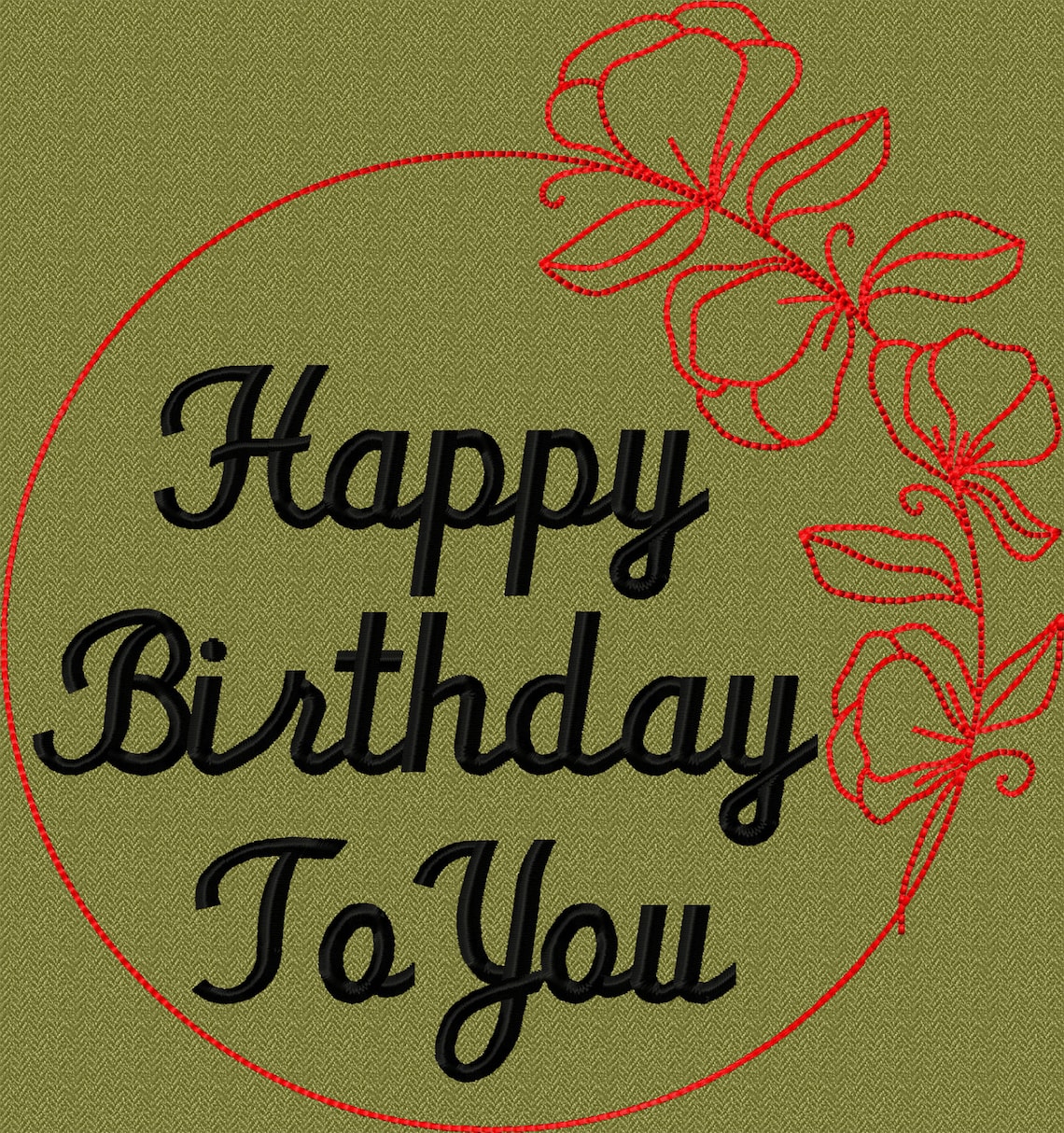 Embroidery Design Happy Birthday. Files With Design for | Etsy