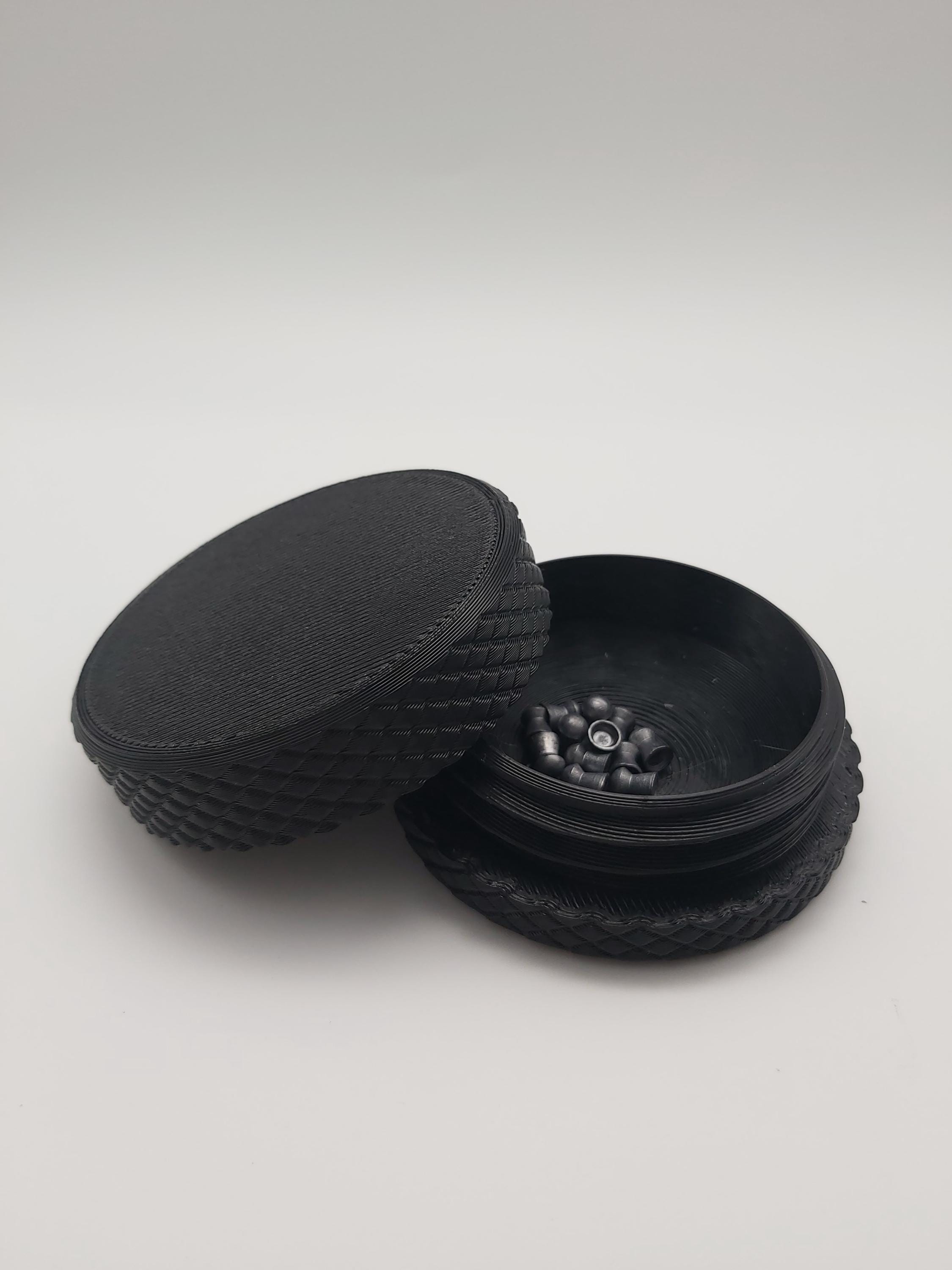 Air Rifle Pellet Case – Unique Dished Design for Easy Pickup, Box Tin ...