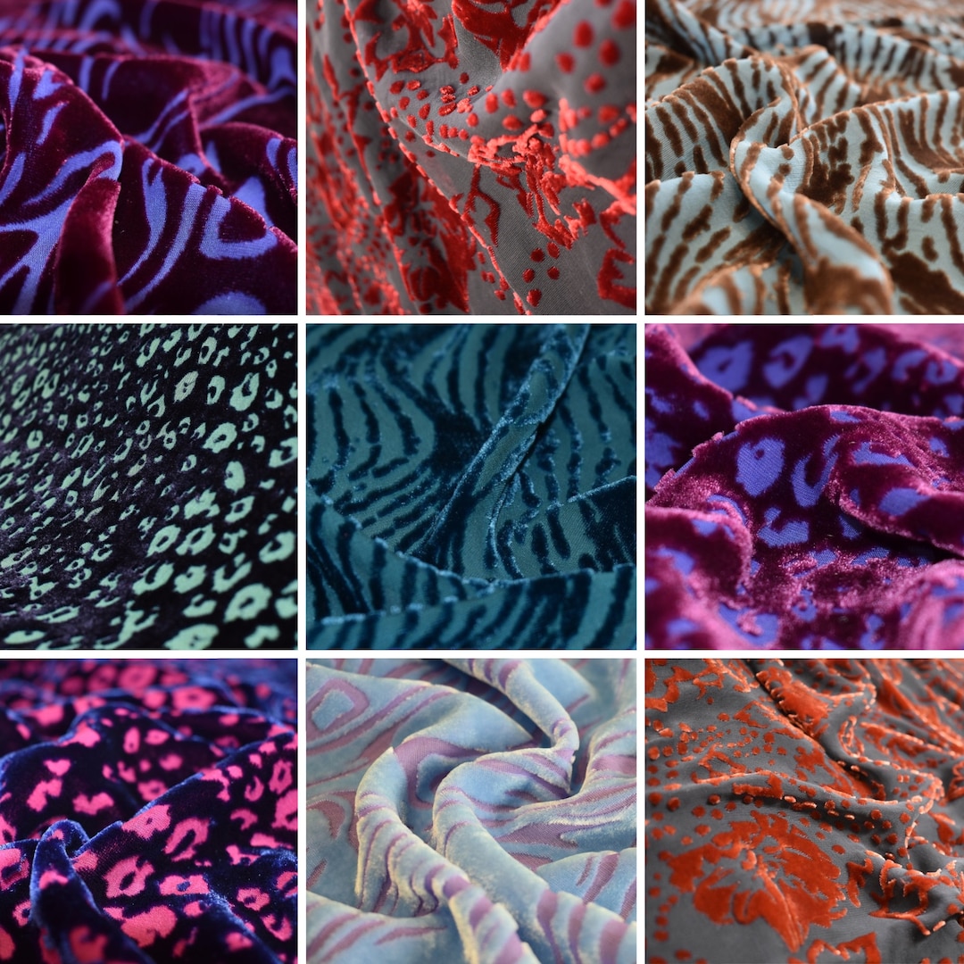 Silk/viscose Velvet Devoré – 43" Wide - Etsy