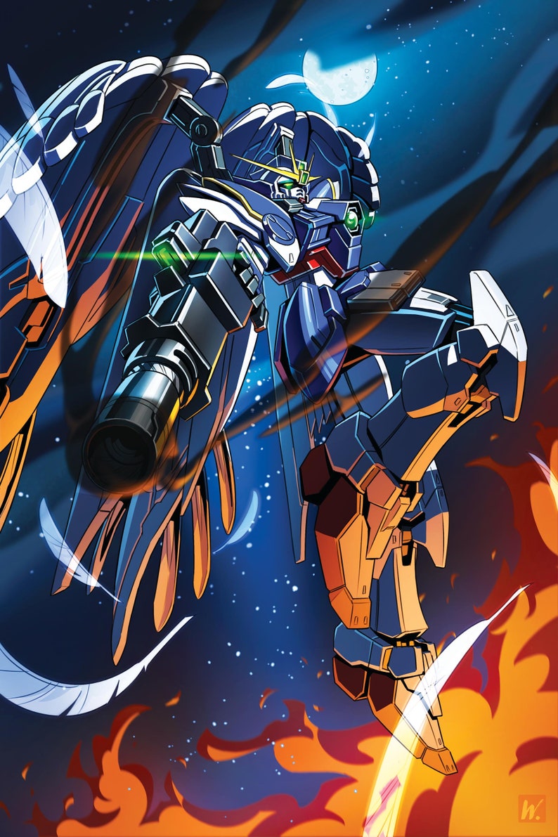 Mobile Suit Gundam-wing 0-12" X 18" & 24" X 36" Mecha Anime Poster - Etsy