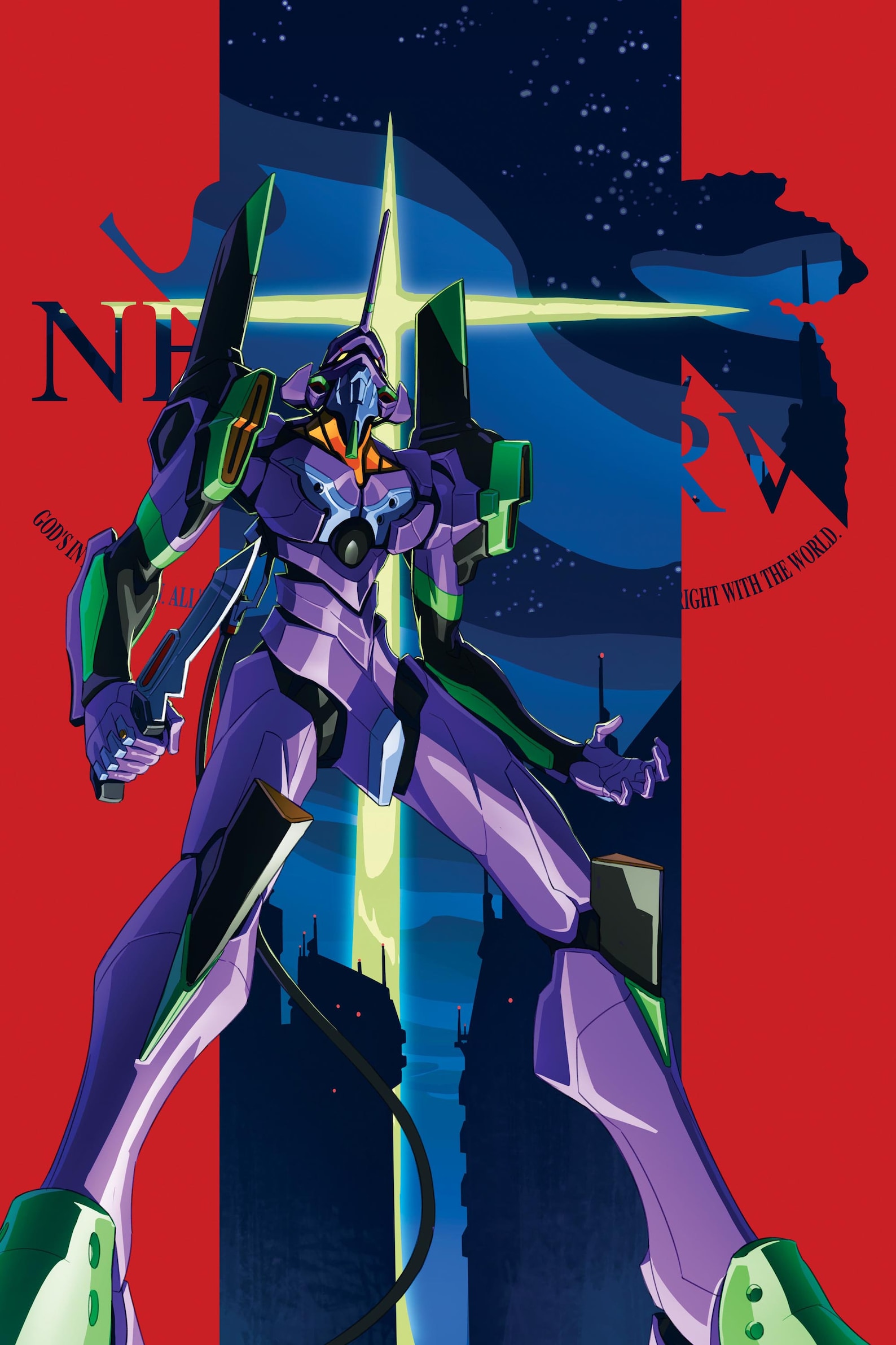 Eva Unit-01 Poster: Neon Genesis Evangelion-12"x 18" & 24" X 36" Size ...